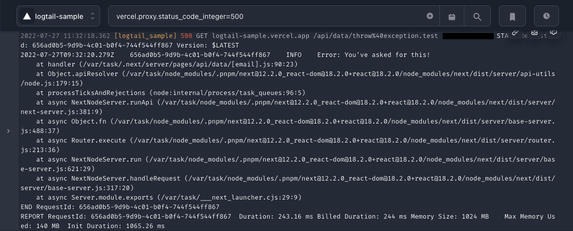 Monitor Next.js API routes using Logtail | Gorrion's Blog